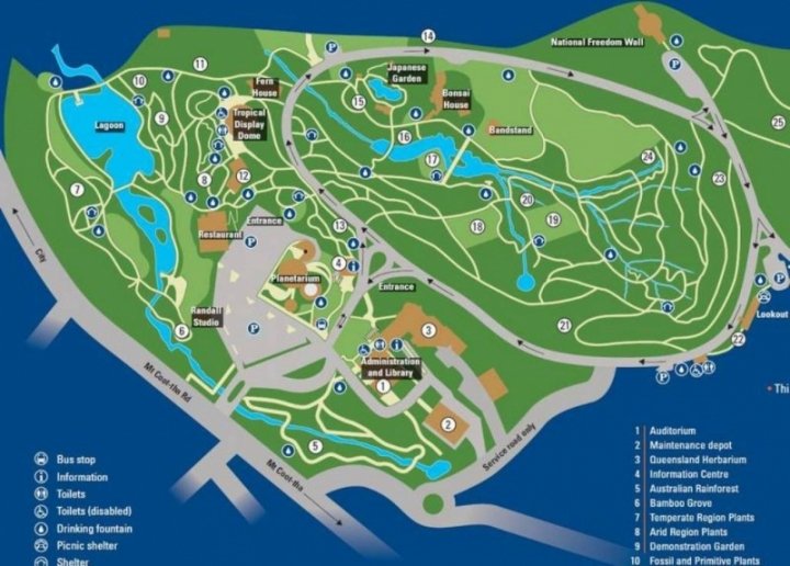 Brisbane Botanic Gardens Mount Coot Tha Map | Fasci Garden